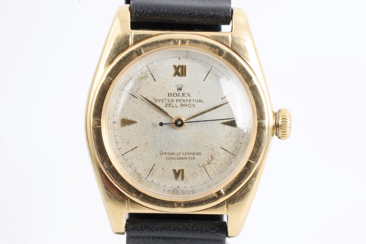 Rolex Oyster Perpetual "Bubble Back" 5015 14K Yellow Gold 32mm Men's W ...