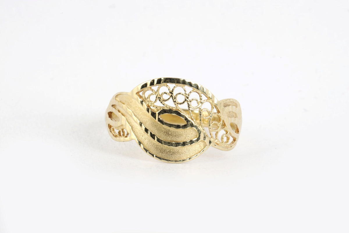 14k Yellow Gold Openwork Filigree Ring Size 8 (2.00g.) – Chorost & Co.