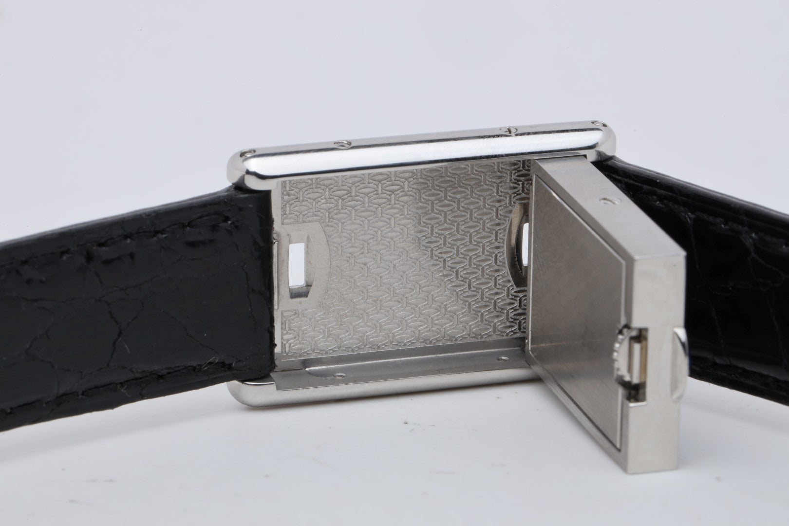 Cartier Tank Basculante 2368 22mm x 32mm Stainless Steel Quartz Watch ...
