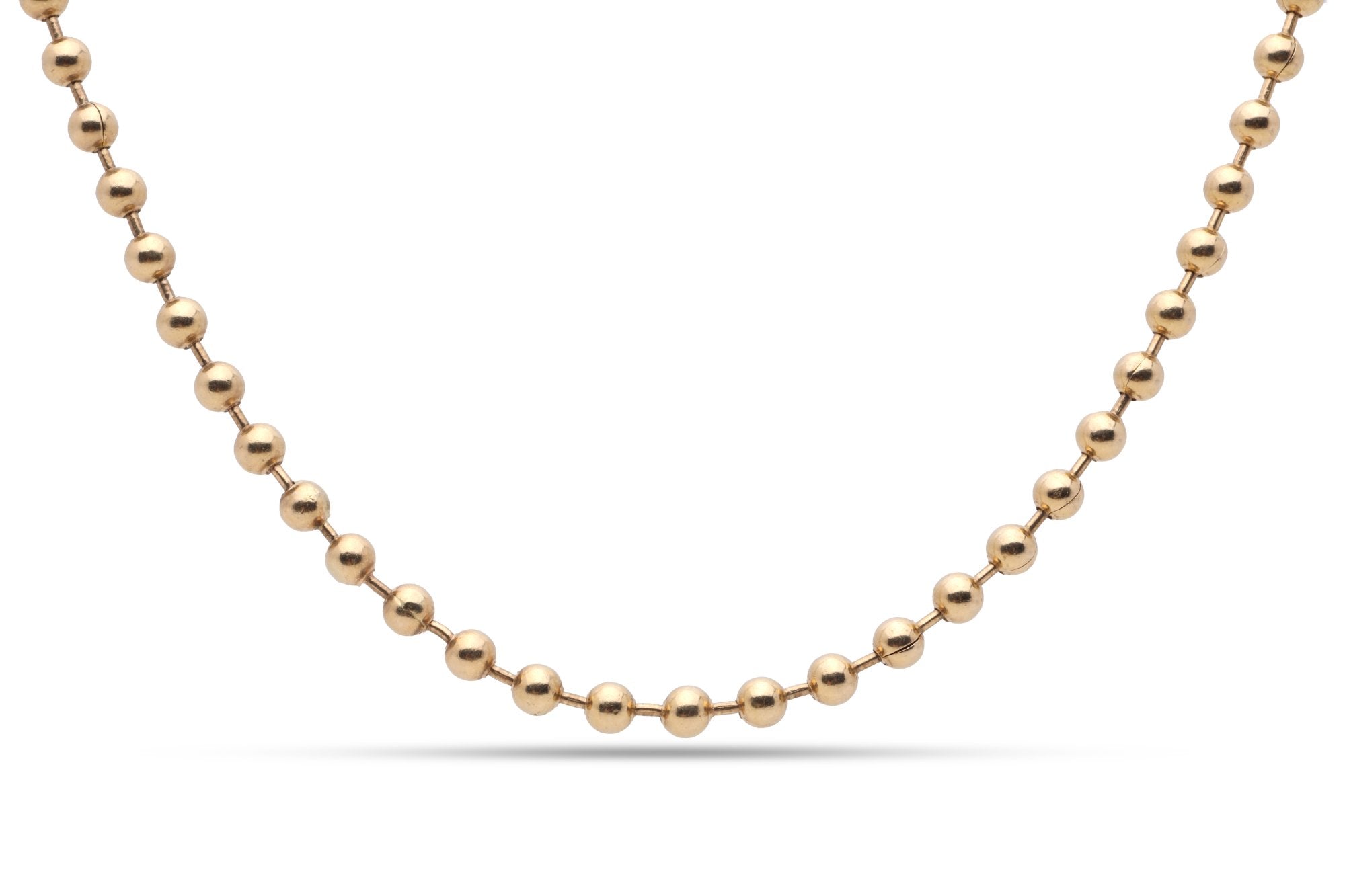 31.5'' 14k Yellow Gold 4mm Ball Chain Necklace (37.50g.) - Chorost & Co.