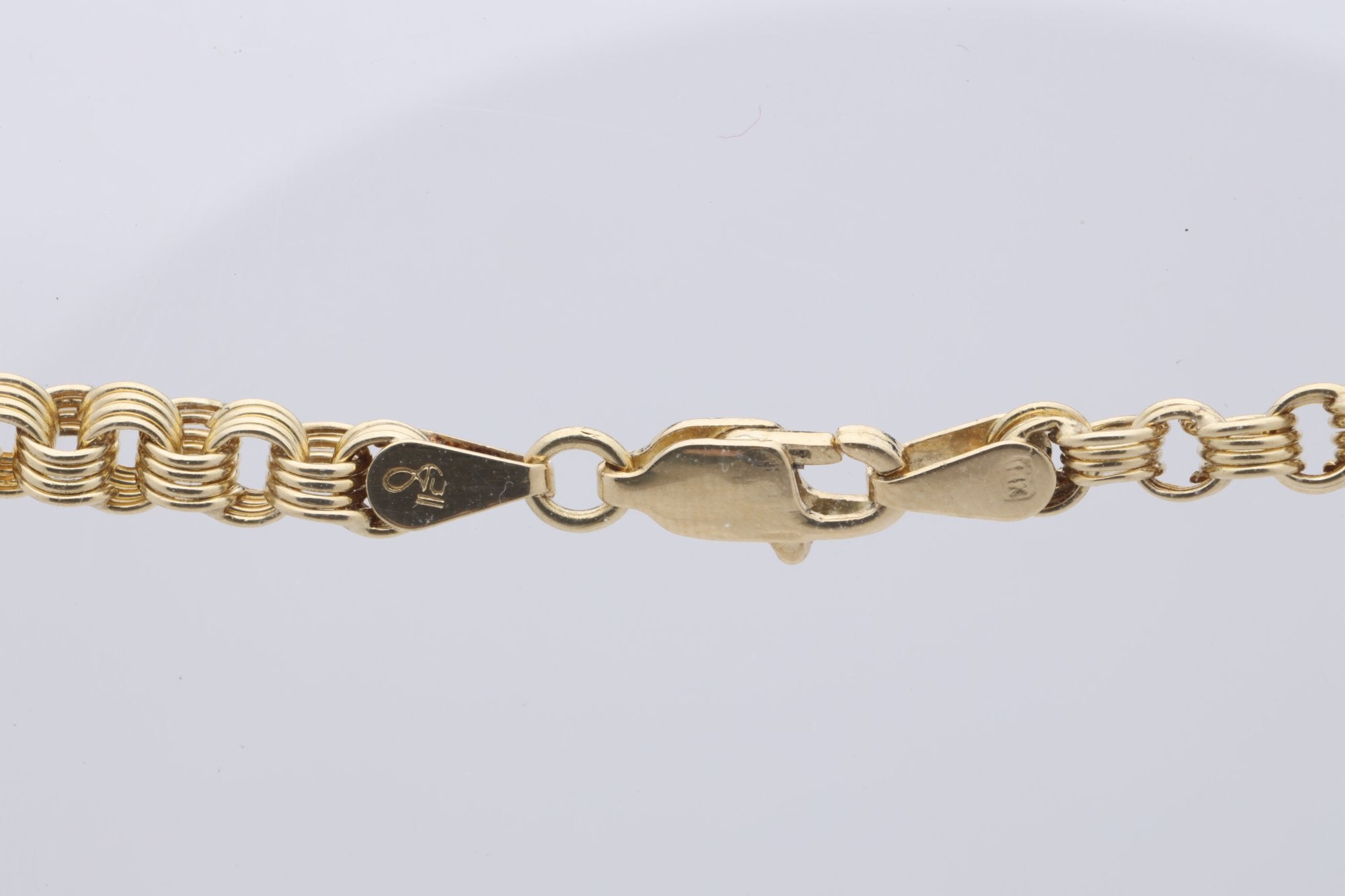 18'' 14k Yellow Gold 3.5mm Double Cable Chain Necklace (6.10g ...