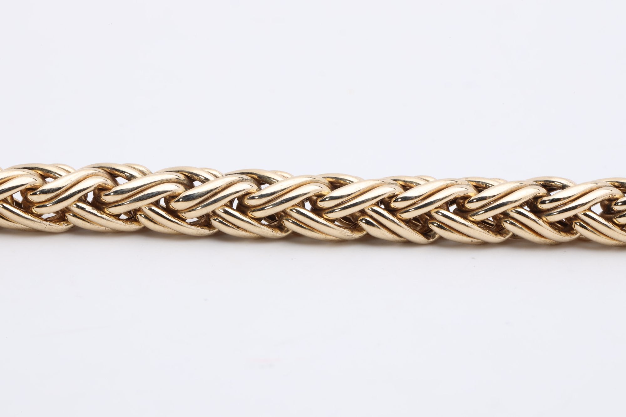 16.5'' Tiffany & Co. Vintage 14k Yellow Gold 6mm Wheat Chain Necklace ...