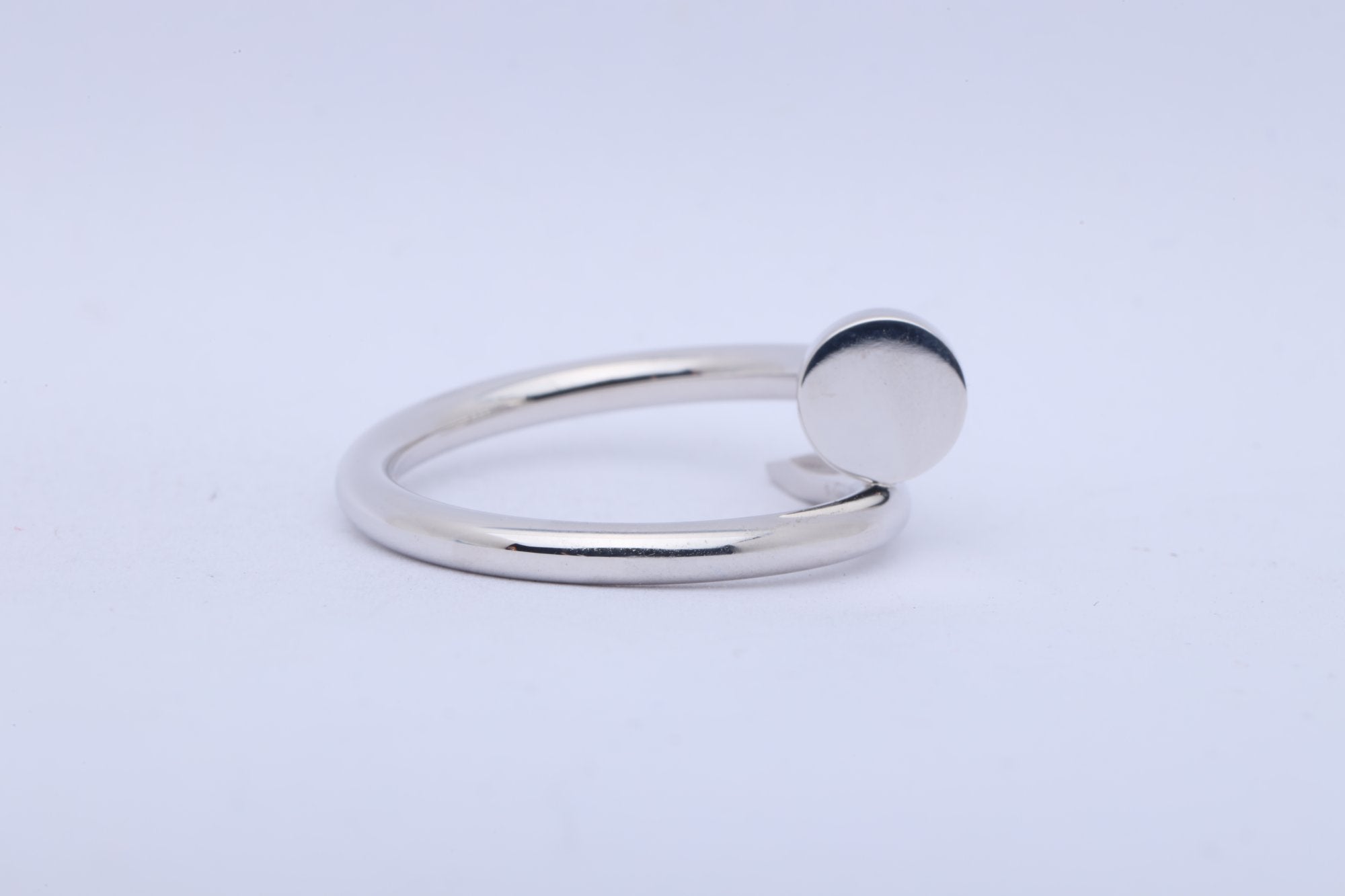Cartier 18k White Gold Juste un Clou Ring, Classic Model Size 9.5 (8.5 ...